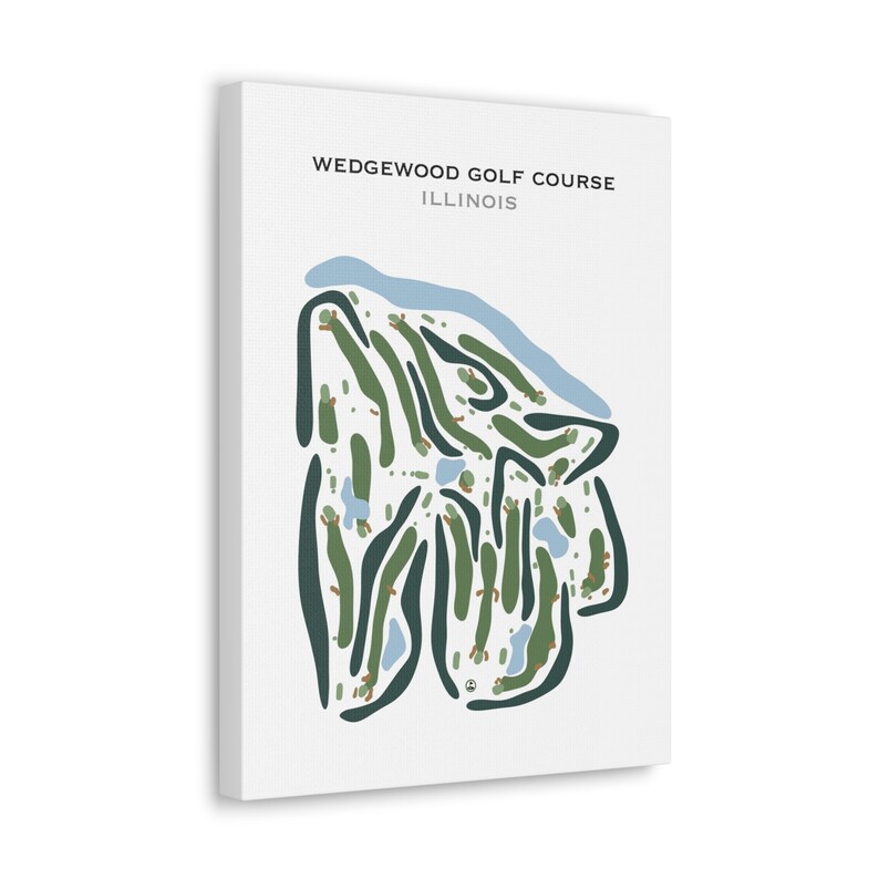 Wedgewood Golf Course, IL | Golf Course Map, Golf Map, Golfer Gift for ...