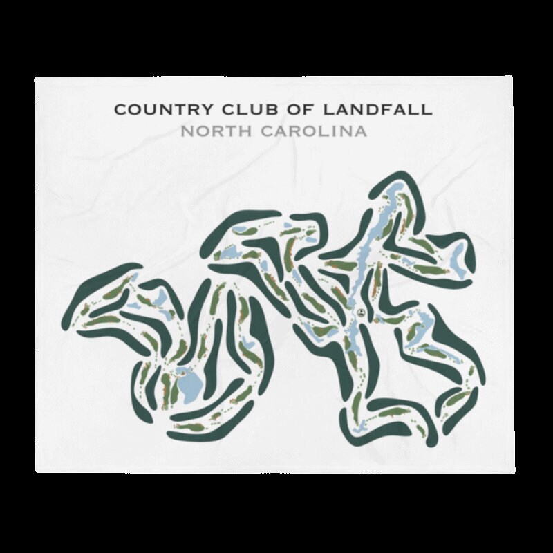 Country Club of Landfall NC Golf Course Map Home Decor - Etsy