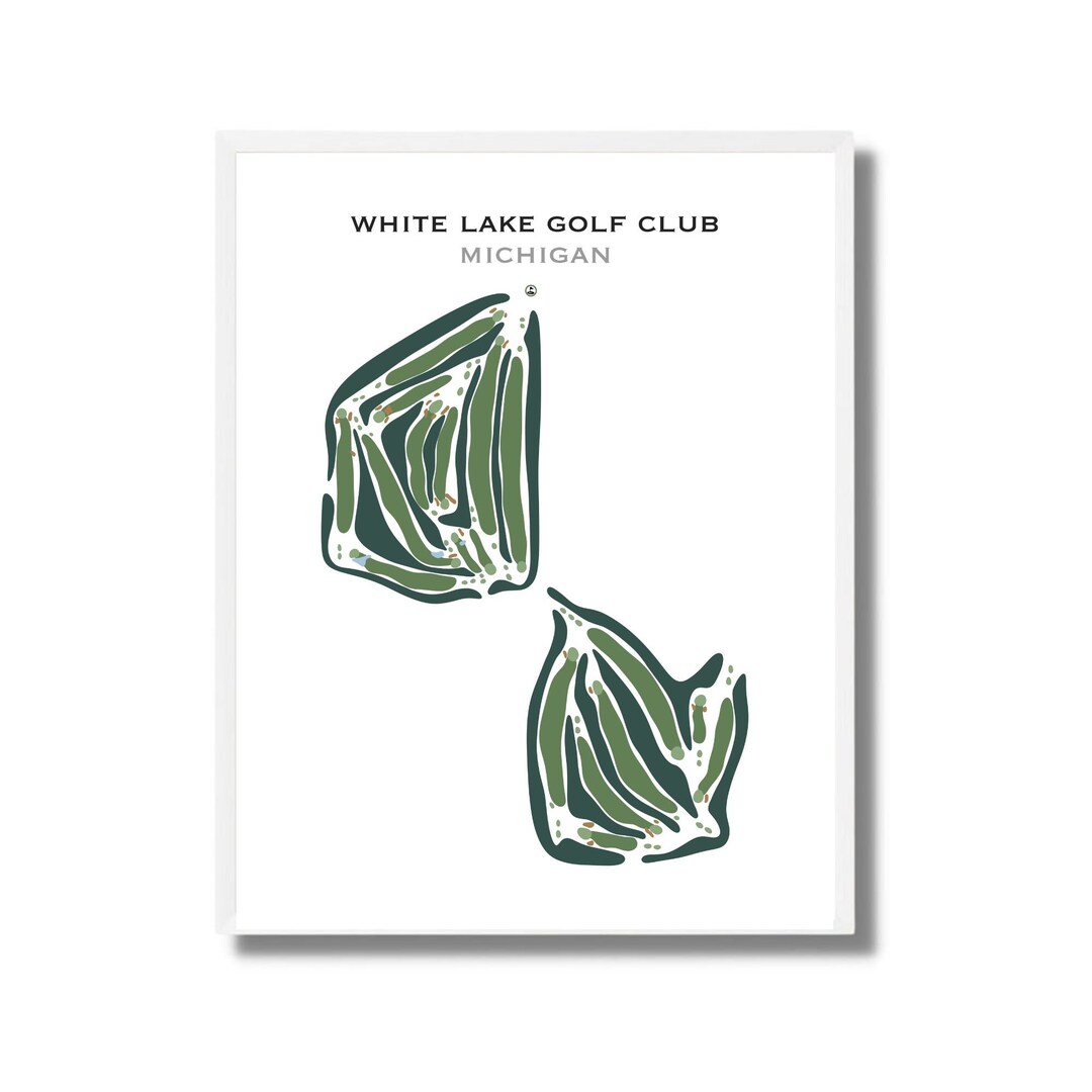 White Lake Golf Club, Michigan | Golf Course Map, Golf Map, Golfer Gift ...