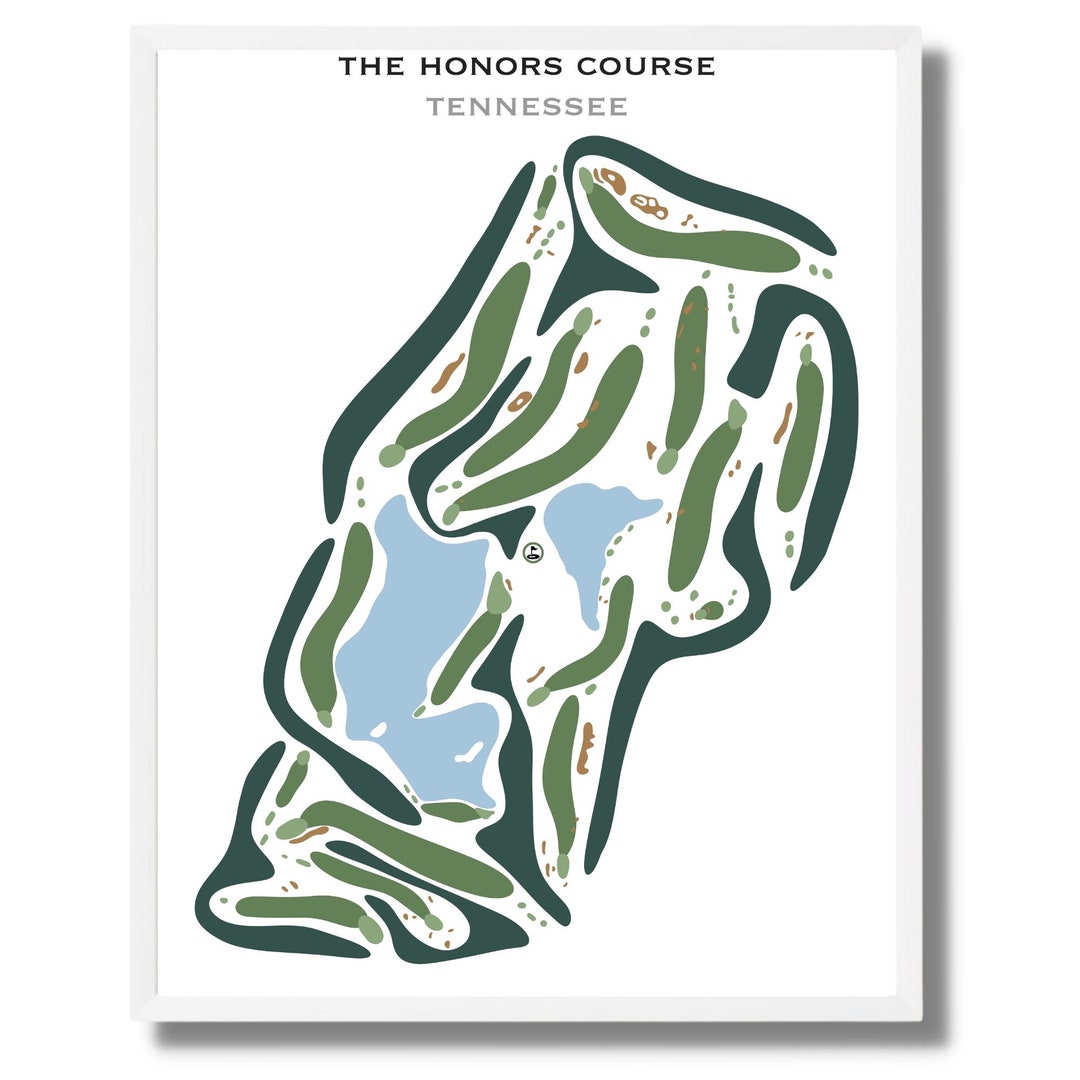 The Honors Course TN Golf Course Map Home Decor Golfer - Etsy