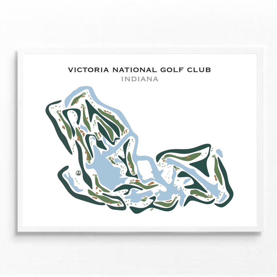 Victoria National Golf Club, Indiana, Golf Course Map, Golf Wall Décor ...