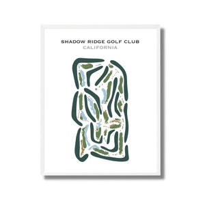 Shadow Ridge Golf Club, CA | Golf Course Map, Golf Map, Golfer Gift for ...