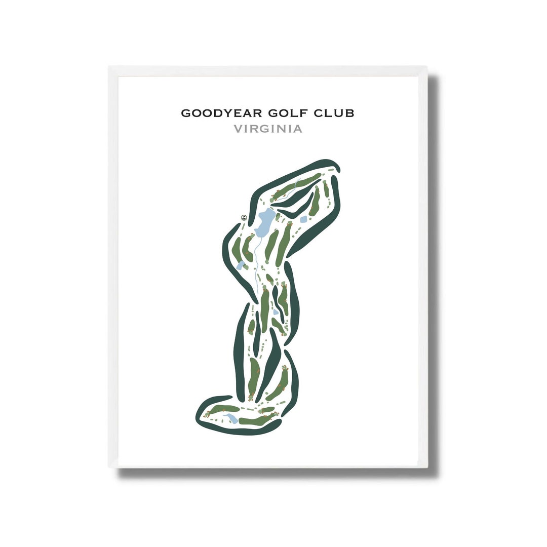 Goodyear Golf Club, Virginia | Golf Course Map, Golf Map, Golfer Gift ...