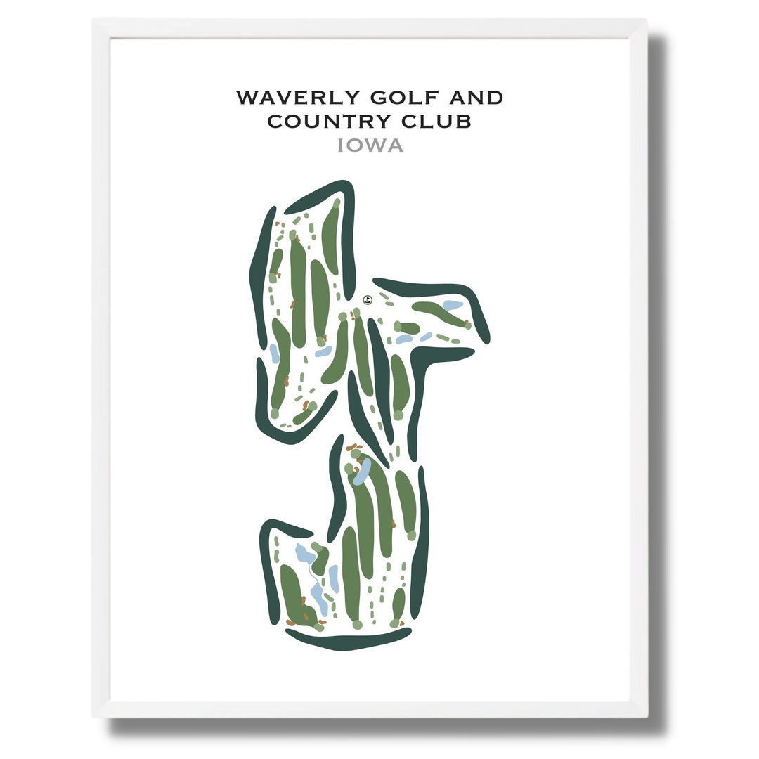 Waverly Golf & Country Club IA Golf Course Map Decor - Etsy