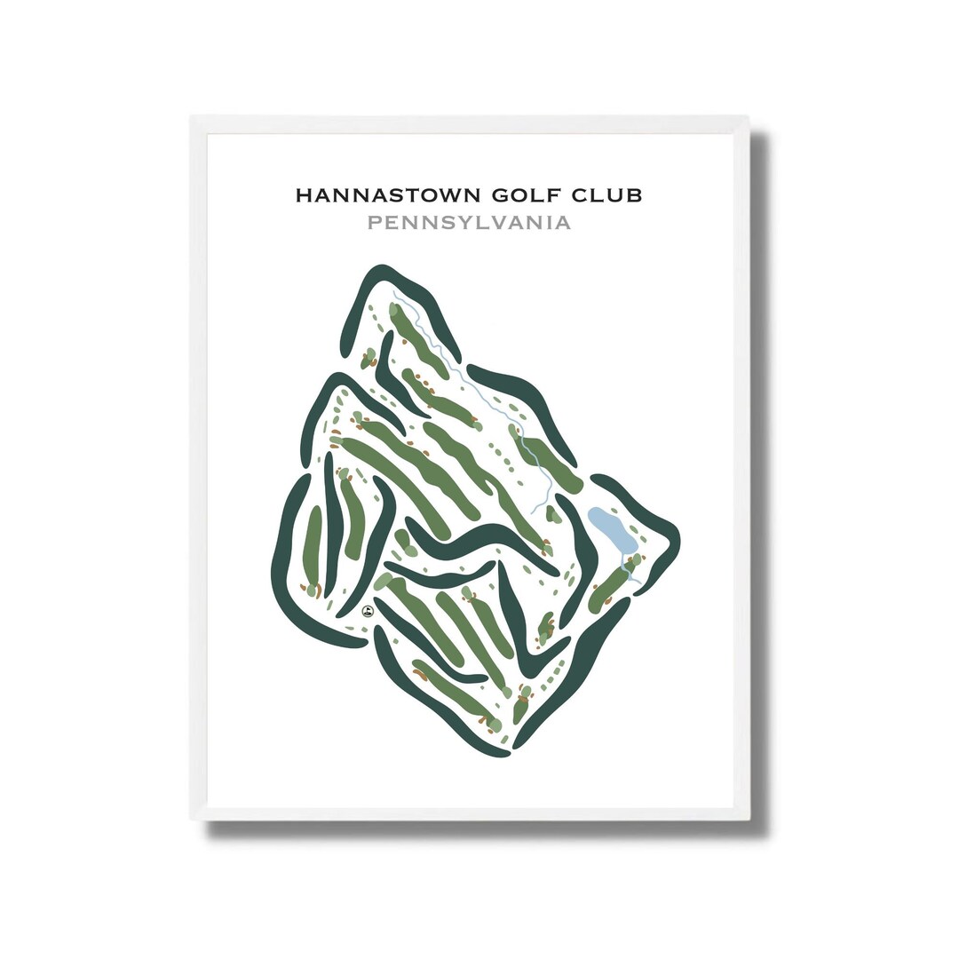 Hannastown Golf Club, PA | Golf Course Map, Golf Map, Golfer Gift for ...