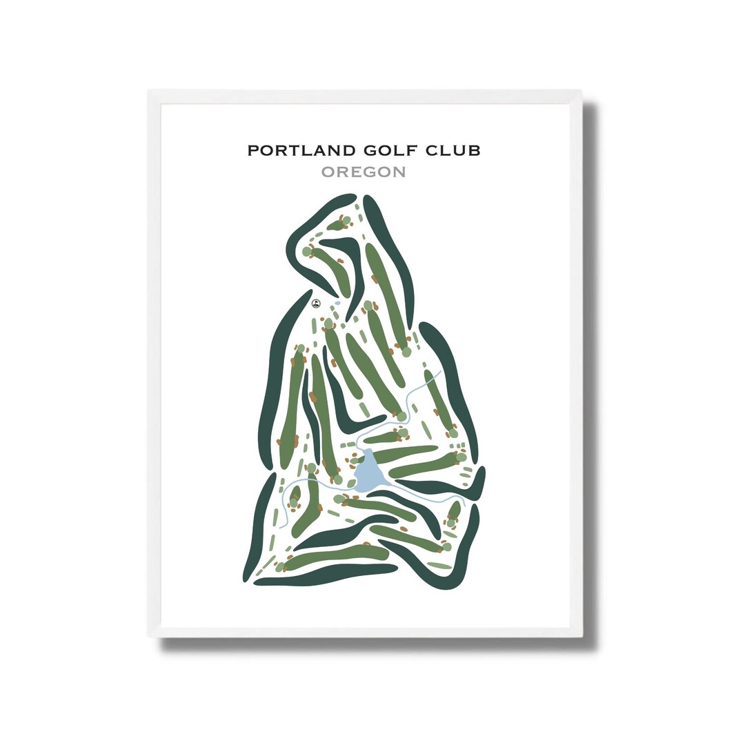 Portland Golf Club, Oregon | Golf Course Map, Golf Map, Golfer Gift for ...