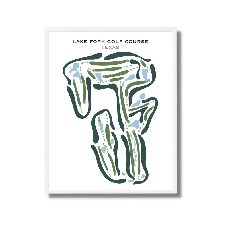 Lake Fork Golf Course, Texas Golf Course Map, Home Decor, Golfer Gift ...