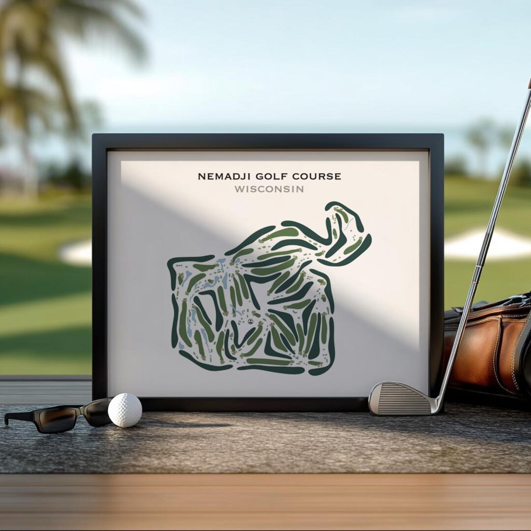 Nemadji Golf Course, WI | Golf Course Map, Golf Map, Golfer Gift for ...
