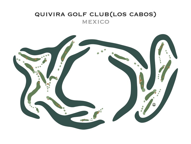Quivira Golf Club Mexico Golf Course Map Home Decor - Etsy