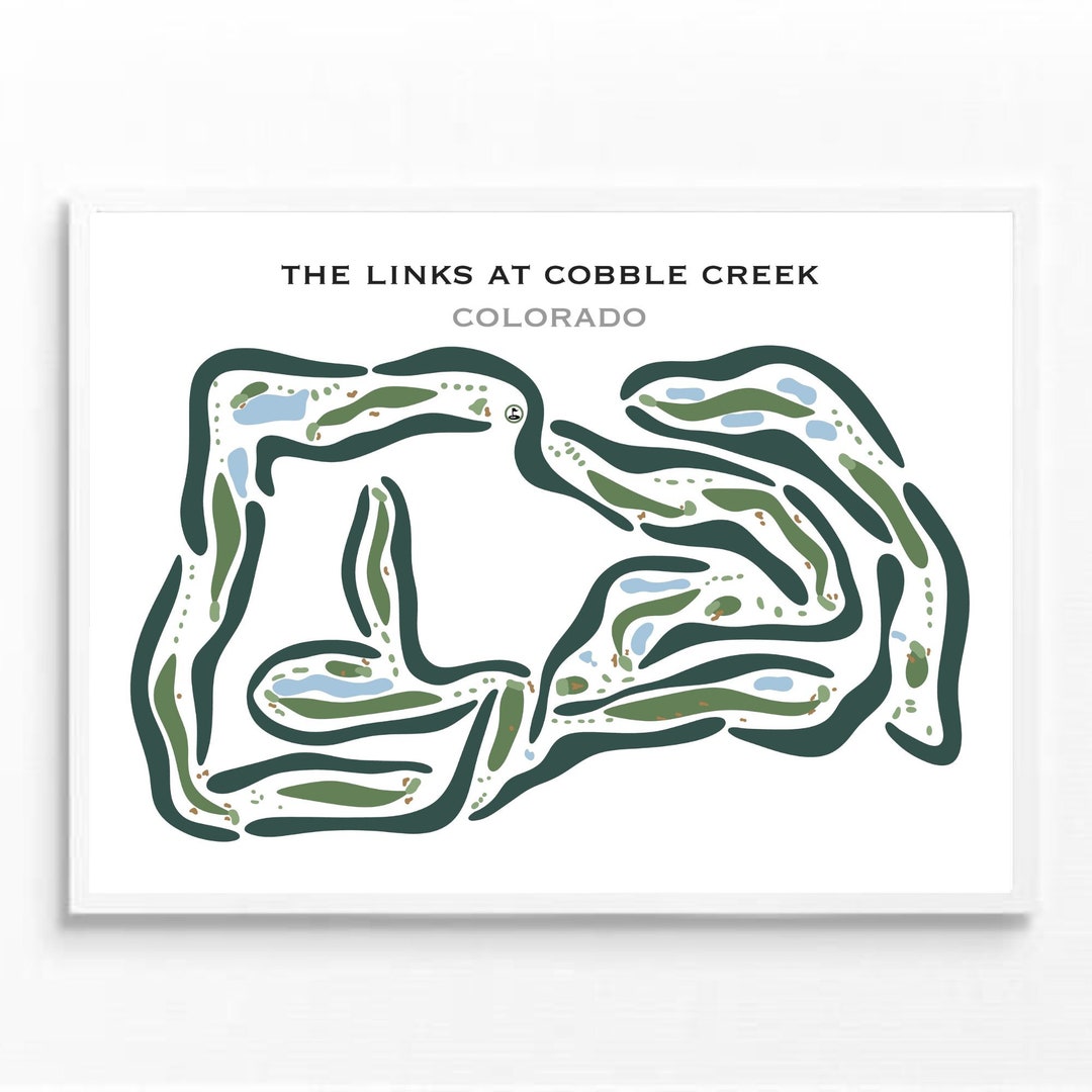 The Links at Cobble Creek, CO | Golf Course Map, Golf Map, Golfer Gift ...