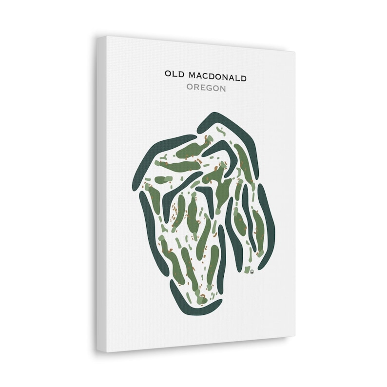 Old Macdonald, Oregon | Golf Course Map, Golf Map, Golfer Gift for Him ...