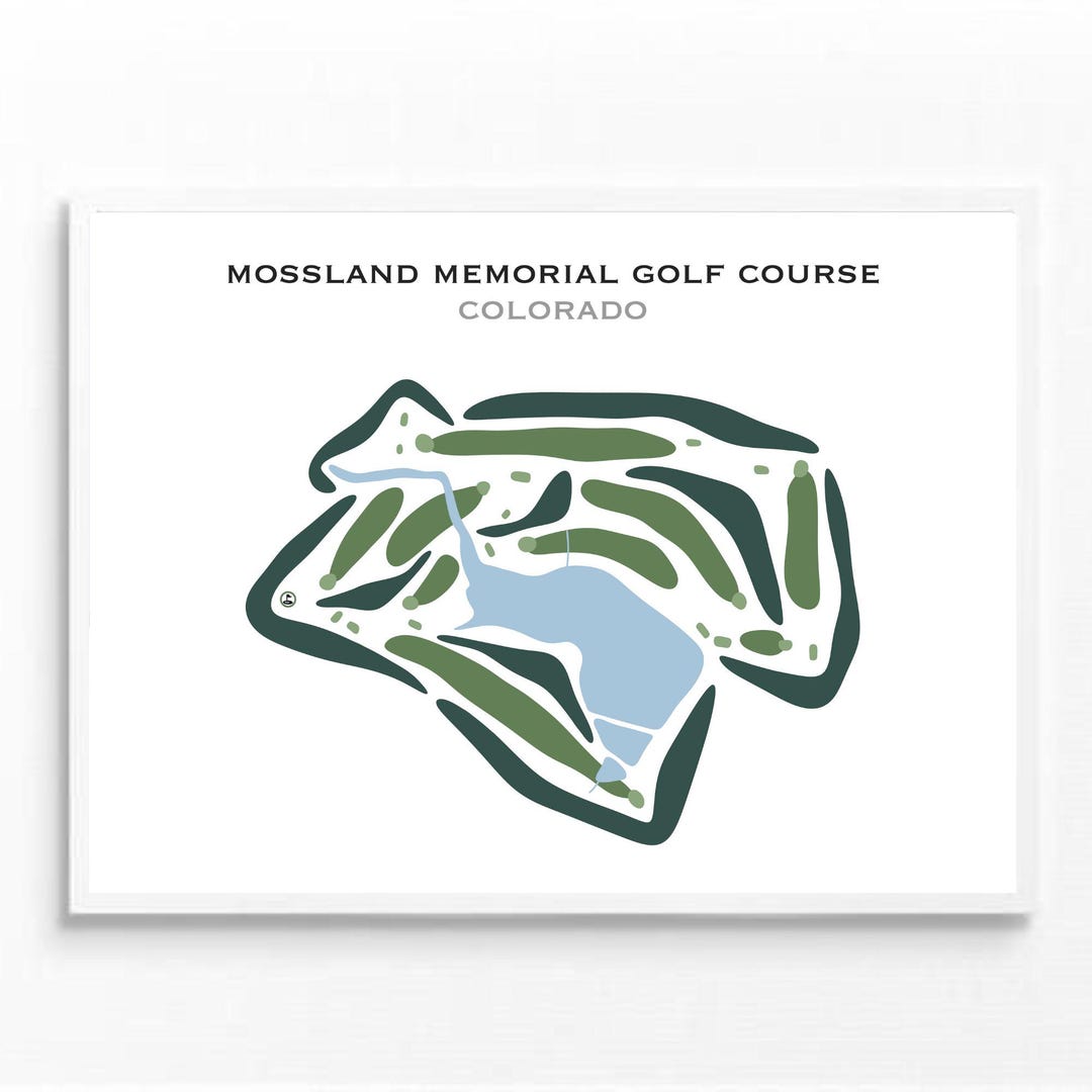Mossland Memorial Golf Course, CO | Golf Course Map, Decor, Golfer Gift ...