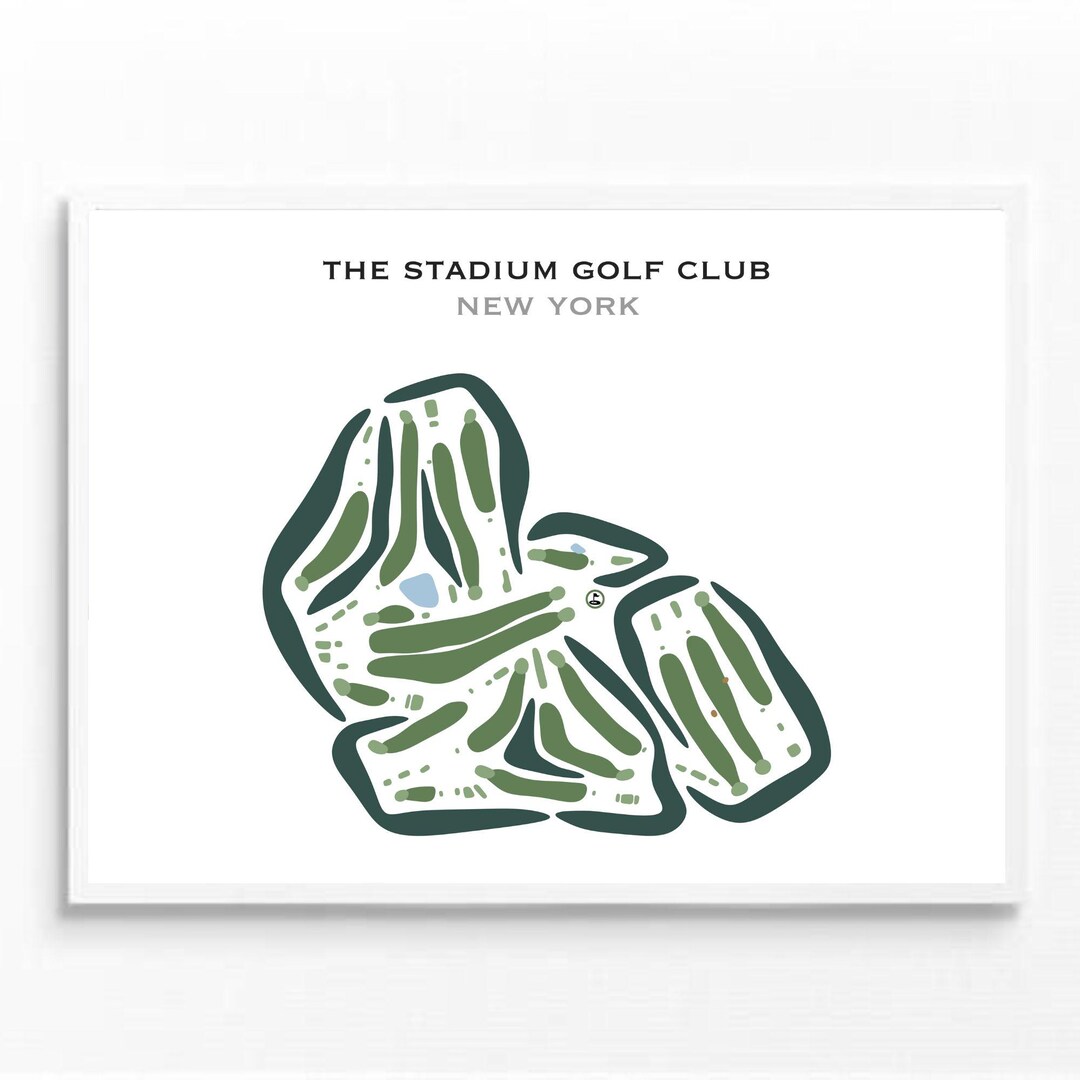 Stadium Golf Club, NY | Golf Course Map, Golf Map, Golfer Gift for Him ...