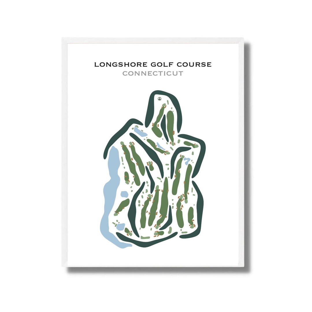 Longshore Golf Course, CT | Golf Course Map, Golf Map, Golfer Gift for ...