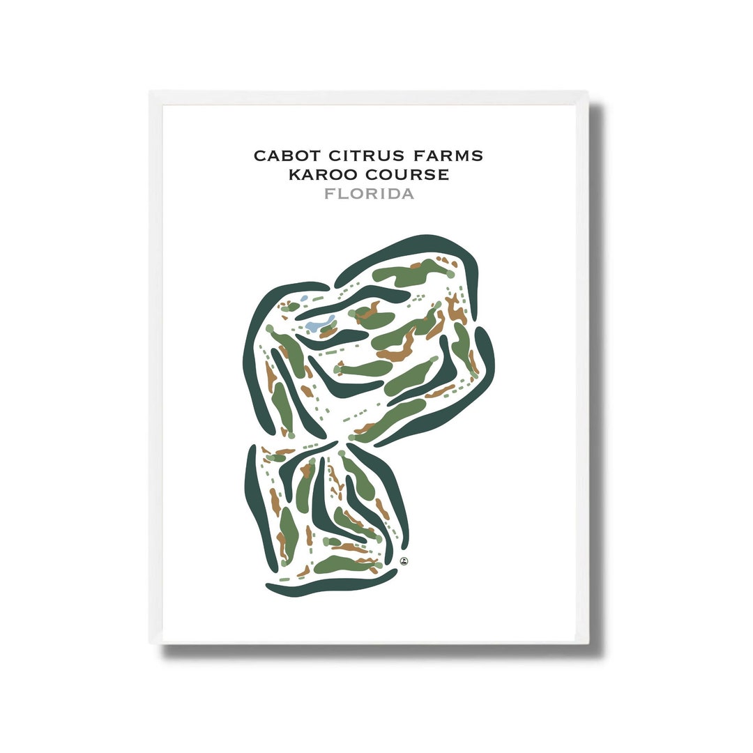 Cabot Citrus Farms - Karoo Course Canvas, FL Golf Course Map Poster ...