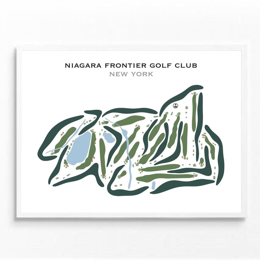 Niagara Frontier Golf Club, Ny|golf Course Map, Golf Map, Golfer Gift ...