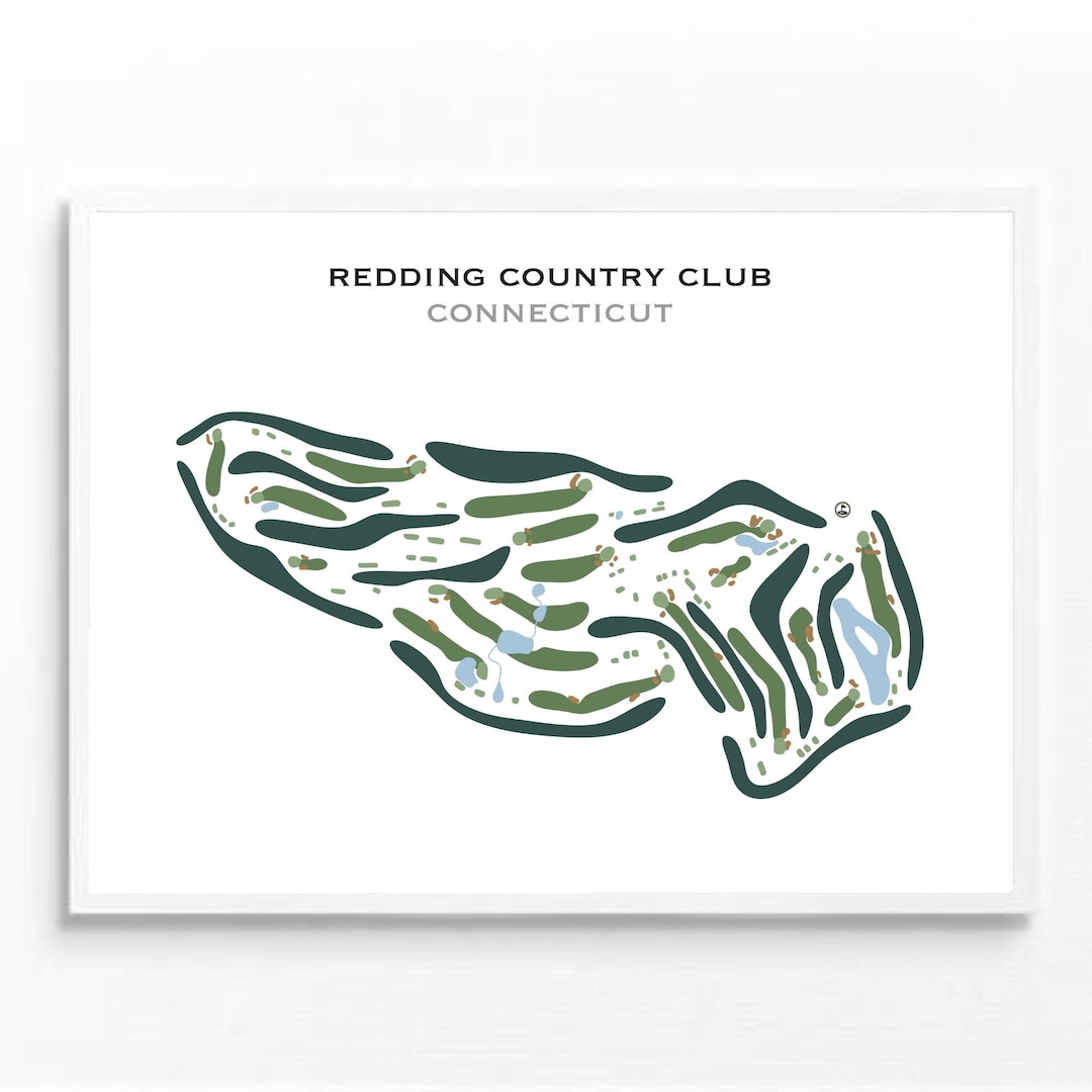 Redding Country Club, CT | Golf Course Map, Golf Map, Golfer Gift for ...