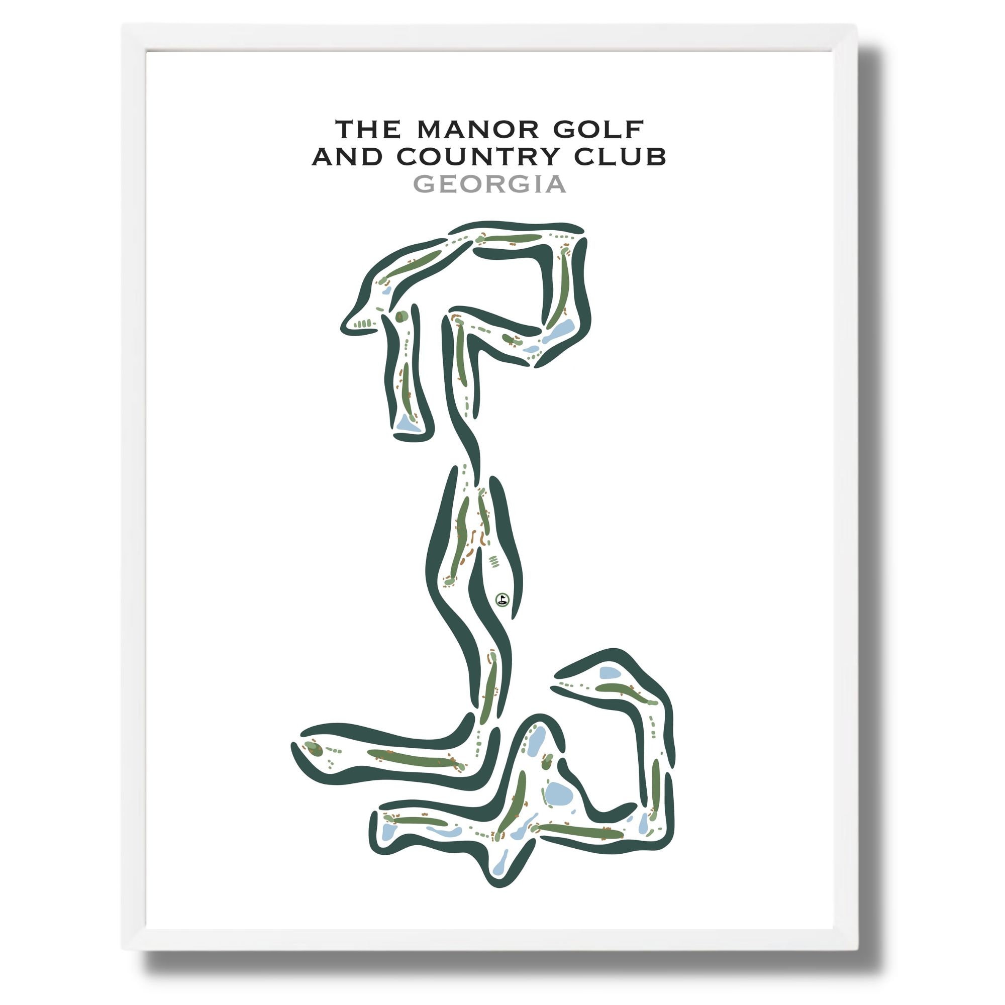 The Manor Golf & Country Club Georgia Golf Course Map Golf - Etsy