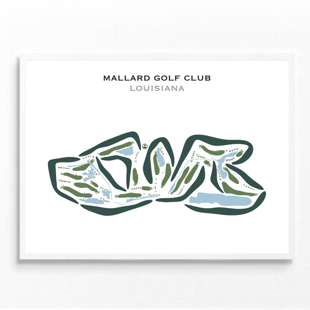 Mallard Golf Club, LA | Golf Course Map, Golf Map, Golfer Gift for Him ...
