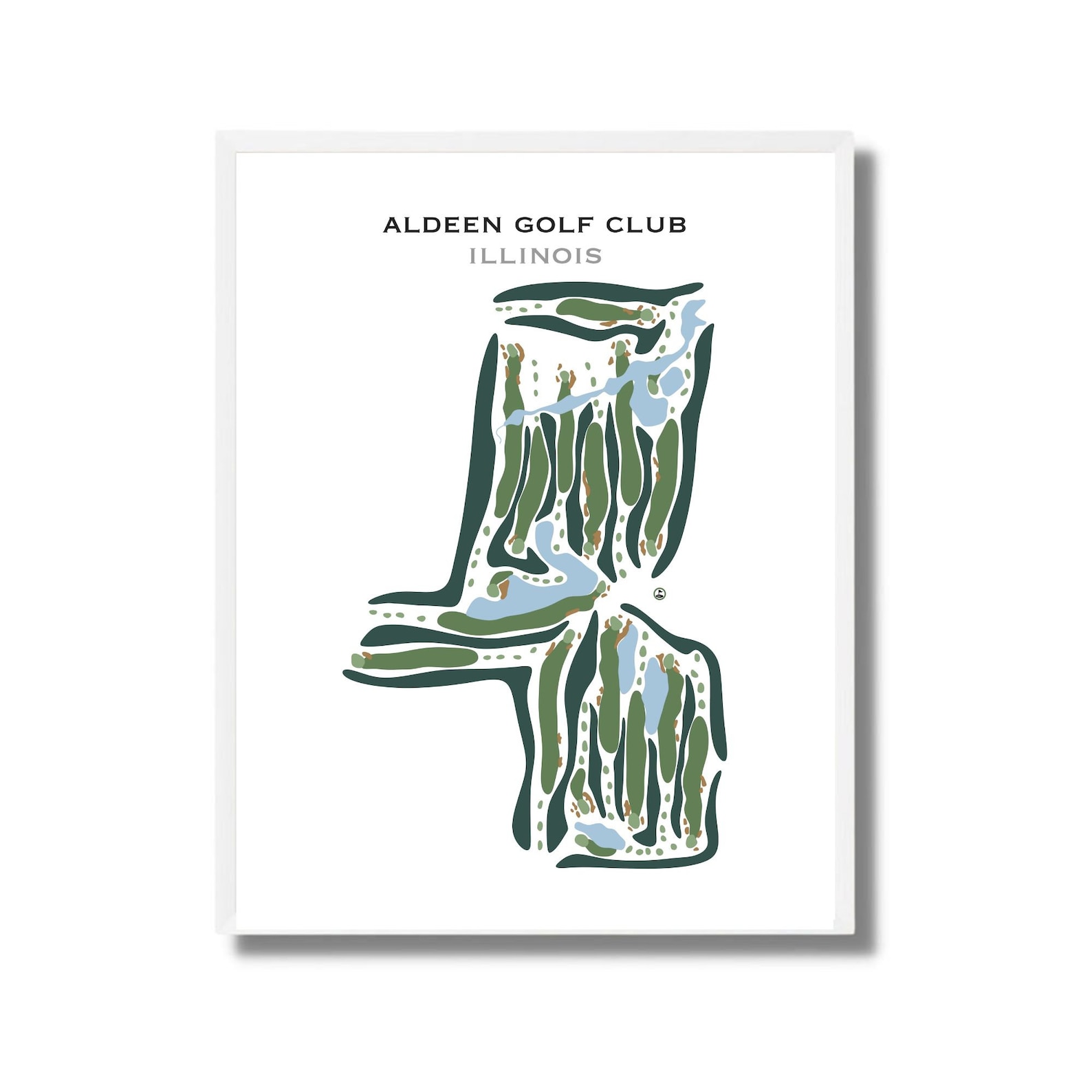 Aldeen Golf Club, Illinois | Golf Course Map, Golf Map, Golfer Gift for ...