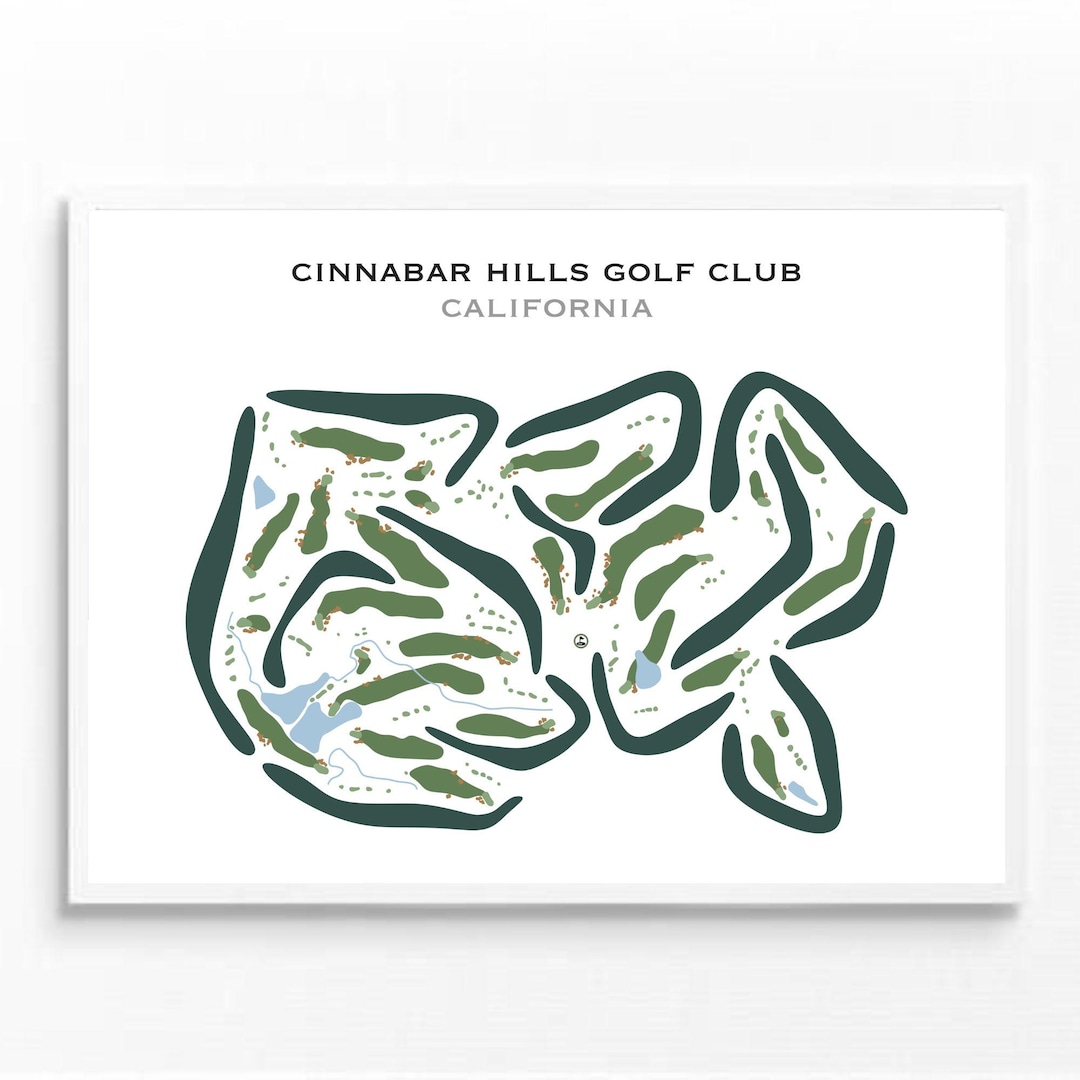 Cinnabar Hills Golf Club, CA | Golf Course Map, Golf Map, Golfer Gift ...