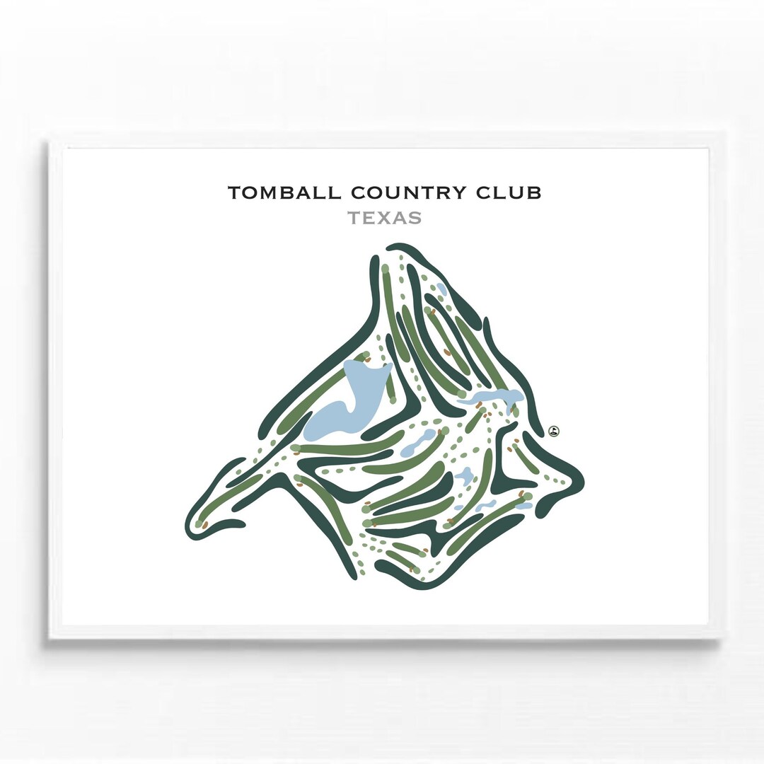 Tomball Country Club, Texas | Golf Course Map, Golf Map, Golfer Gift ...