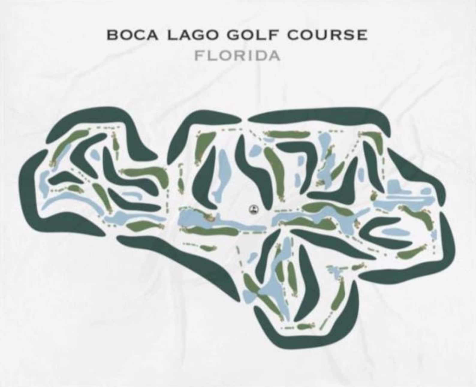 Boca Lago Golf Course, FL | Golf Course Map, Golf Map, Golfer Gift for ...