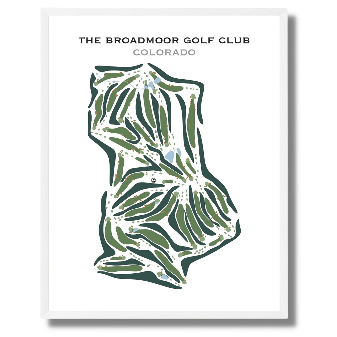 The Broadmoor Golf Club CO Golf Course Map Home Decor - Etsy