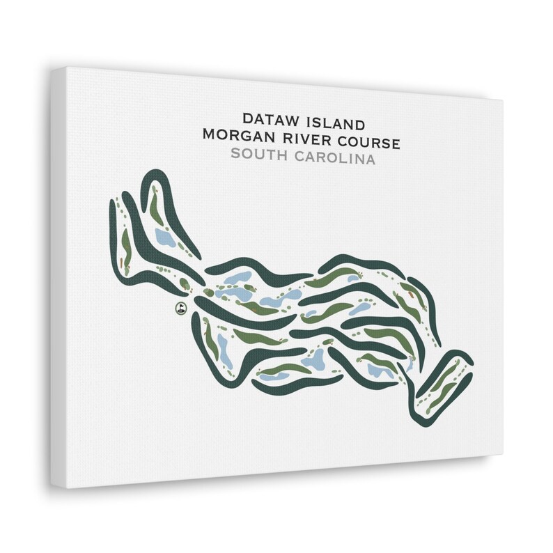 Dataw Island Morgan River Course, SC | Golf Course Map, Golfer Gift for ...