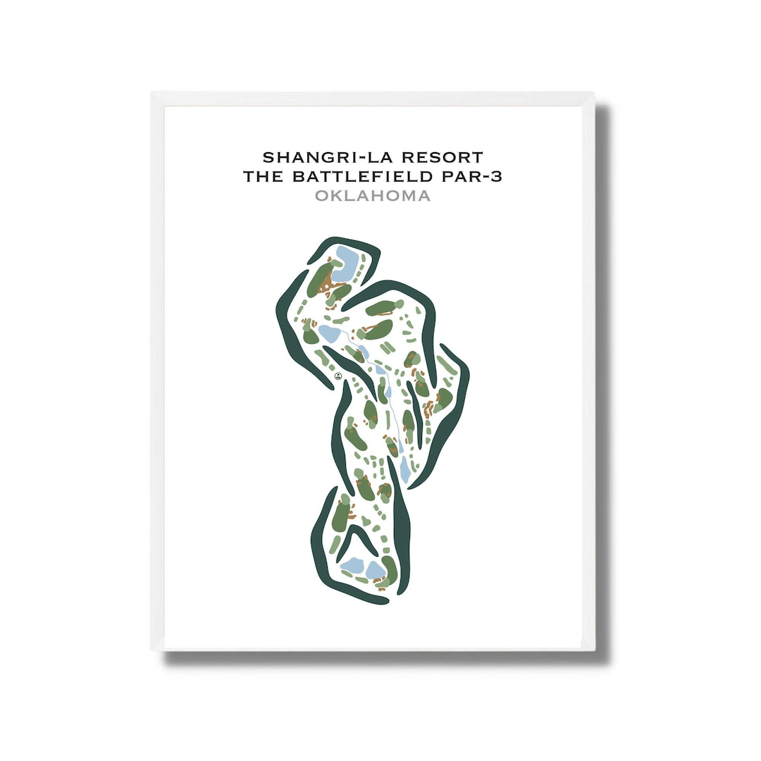 Shangri-la Resort - the Battlefield Par-3, OK | Golf Course Map, Golf ...