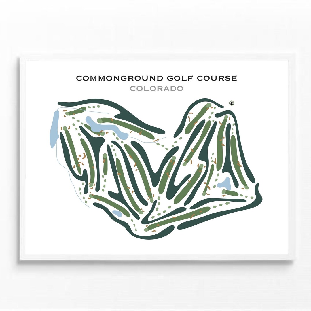 Commonground Colorado Golf Course Map Golf Décor for - Etsy