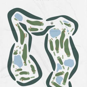 Six Lakes Country Club, FL | Golf Course Map, Golf Map, Golfer Gift for ...