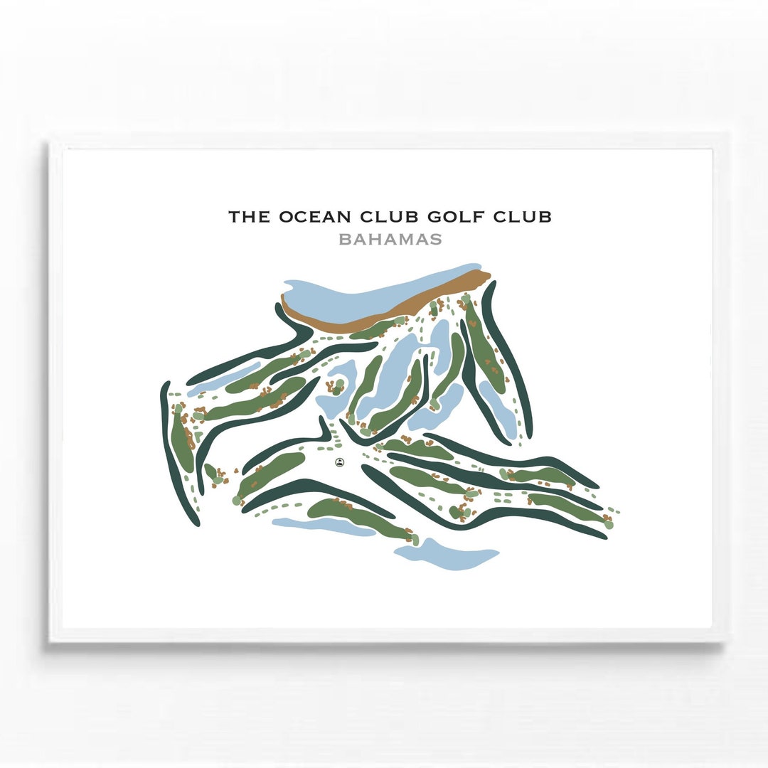 The Ocean Club Golf Club, Bahamas | Golf Course Map, Golf Map, Golfer ...