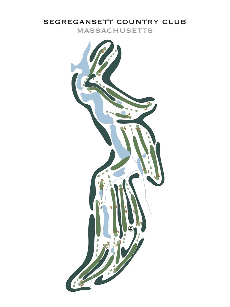 Segregansett Country Club MA Golf Course Map Home Decor - Etsy