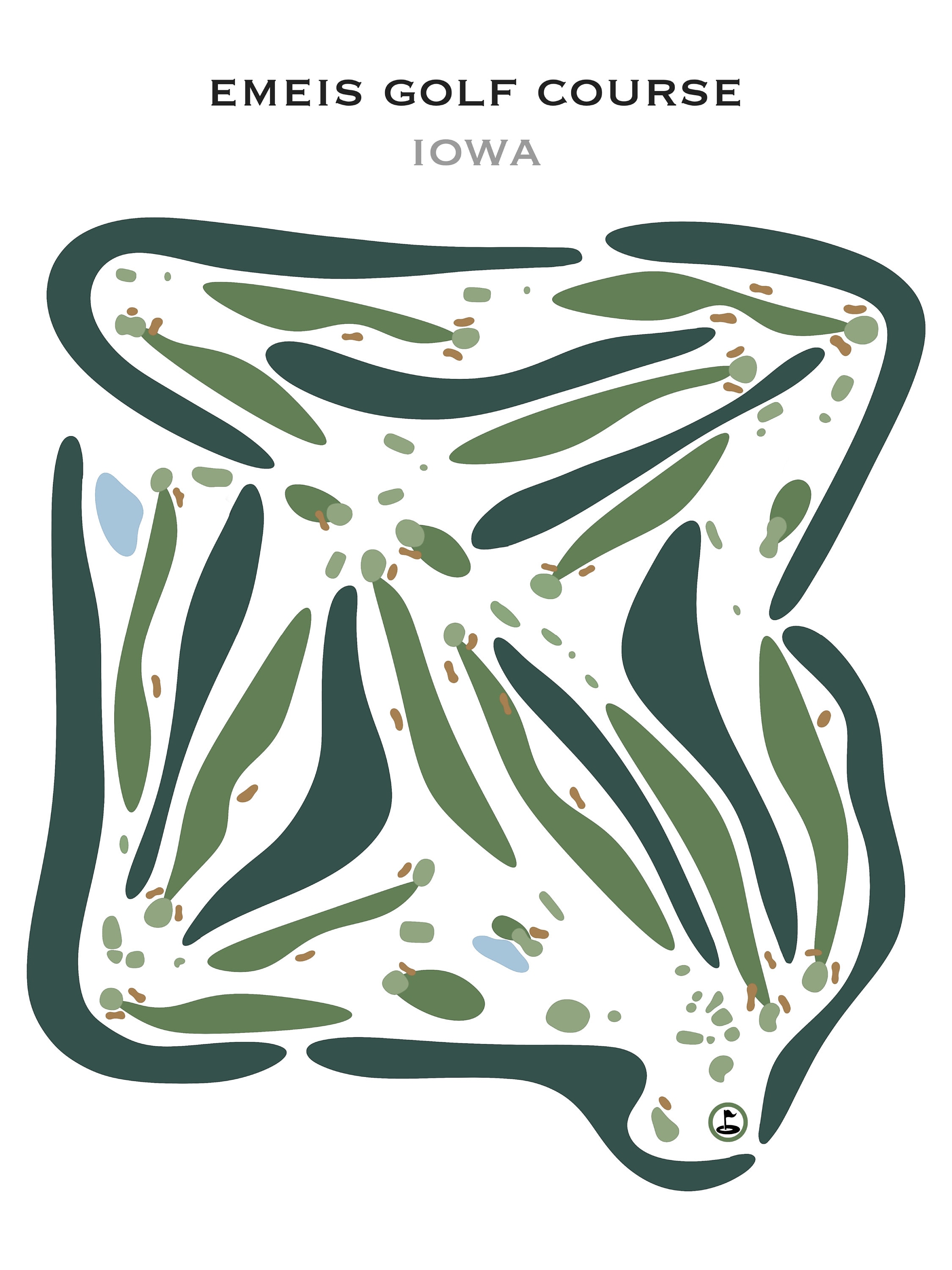 Emeis Golf Course Iowa Golf Course Map Golf Gifts for Dad - Etsy