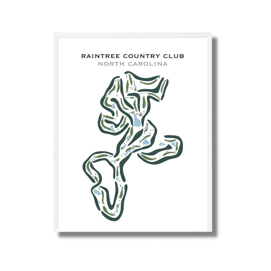 Raintree Country Club, NC | Golf Course Map, Golf Map, Golfer Gift for ...