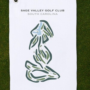 Sage Valley Golf Club, SC Golf Course Map Canvas, Golf Map Wall Art ...
