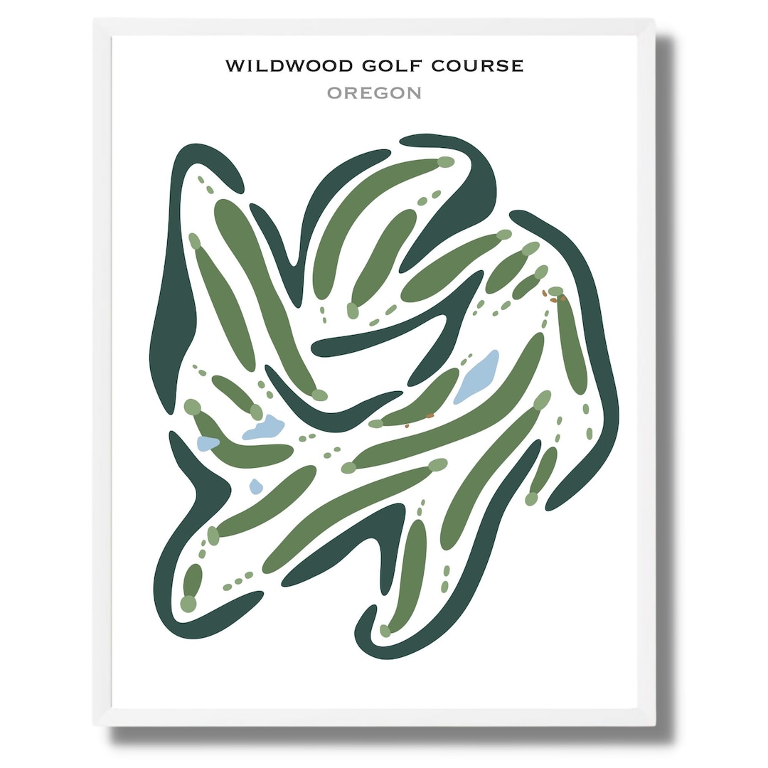 Wildwood Golf Course Oregon Golf Course Map Home Decor - Etsy