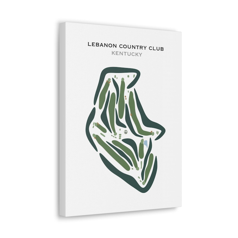 Lebanon Country Club, KY | Golf Course Map, Golf Map, Golfer Gift for ...