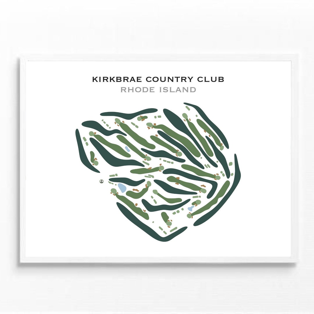 Kirkbrae Country Club, RI | Golf Course Map, Golf Map, Golfer Gift for ...