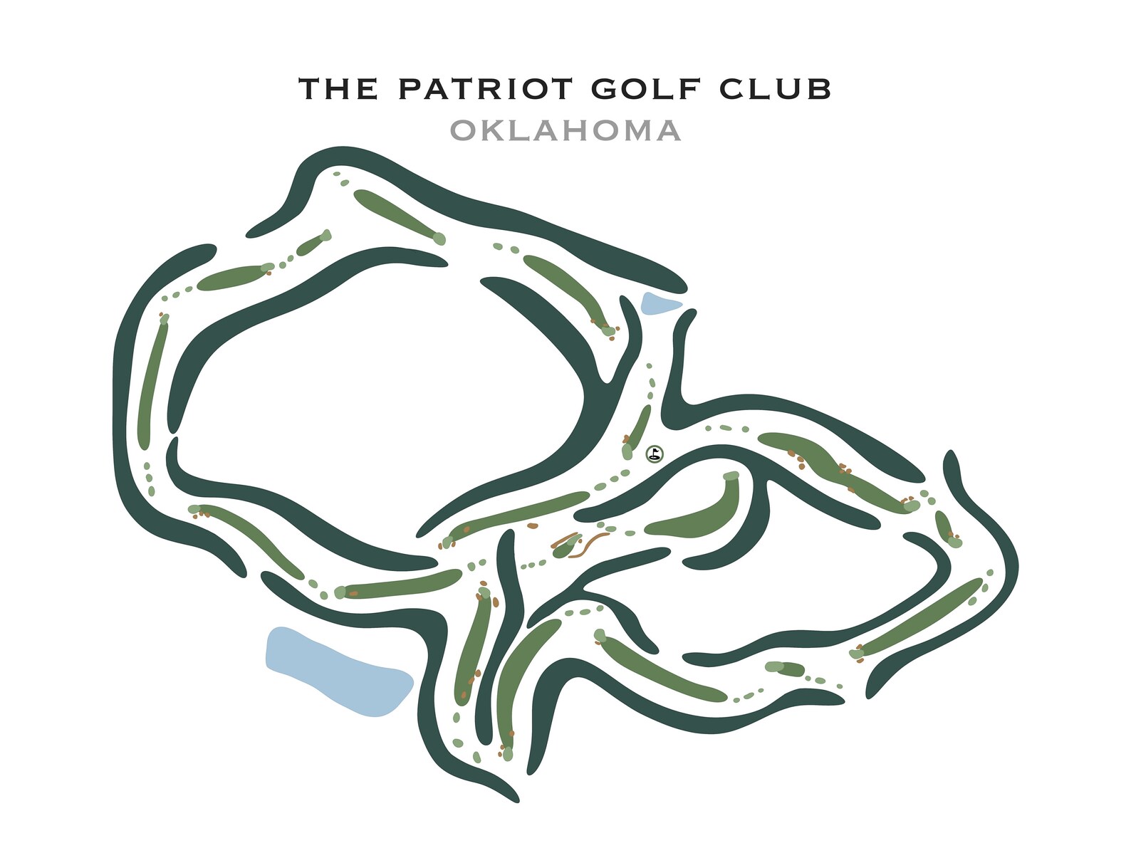 The Patriot Golf Club OK Golf Course Map Golf Gifts for - Etsy
