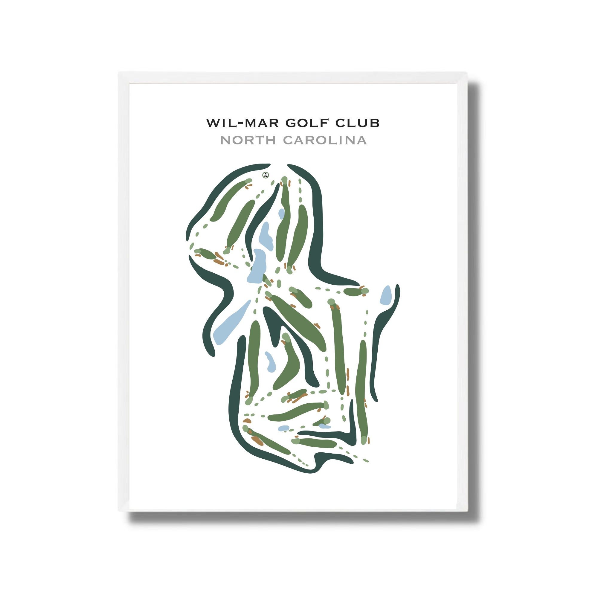 Wil-mar Golf Club, NC Golf Course Map, Home Decor, Golfer Gift for Him ...