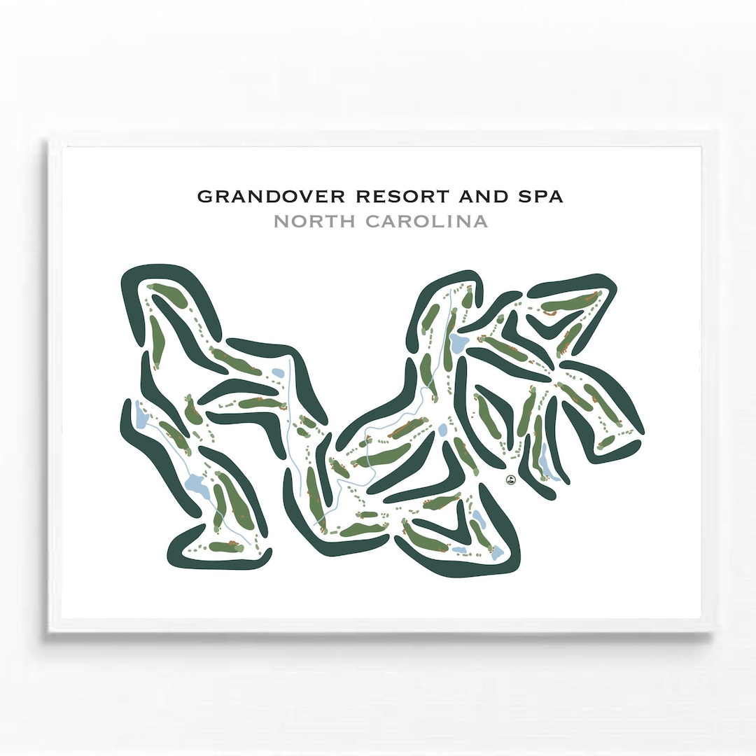 Grandover Resort & Spa, NC | Golf Course Map, Golf Map, Golfer Gift for ...