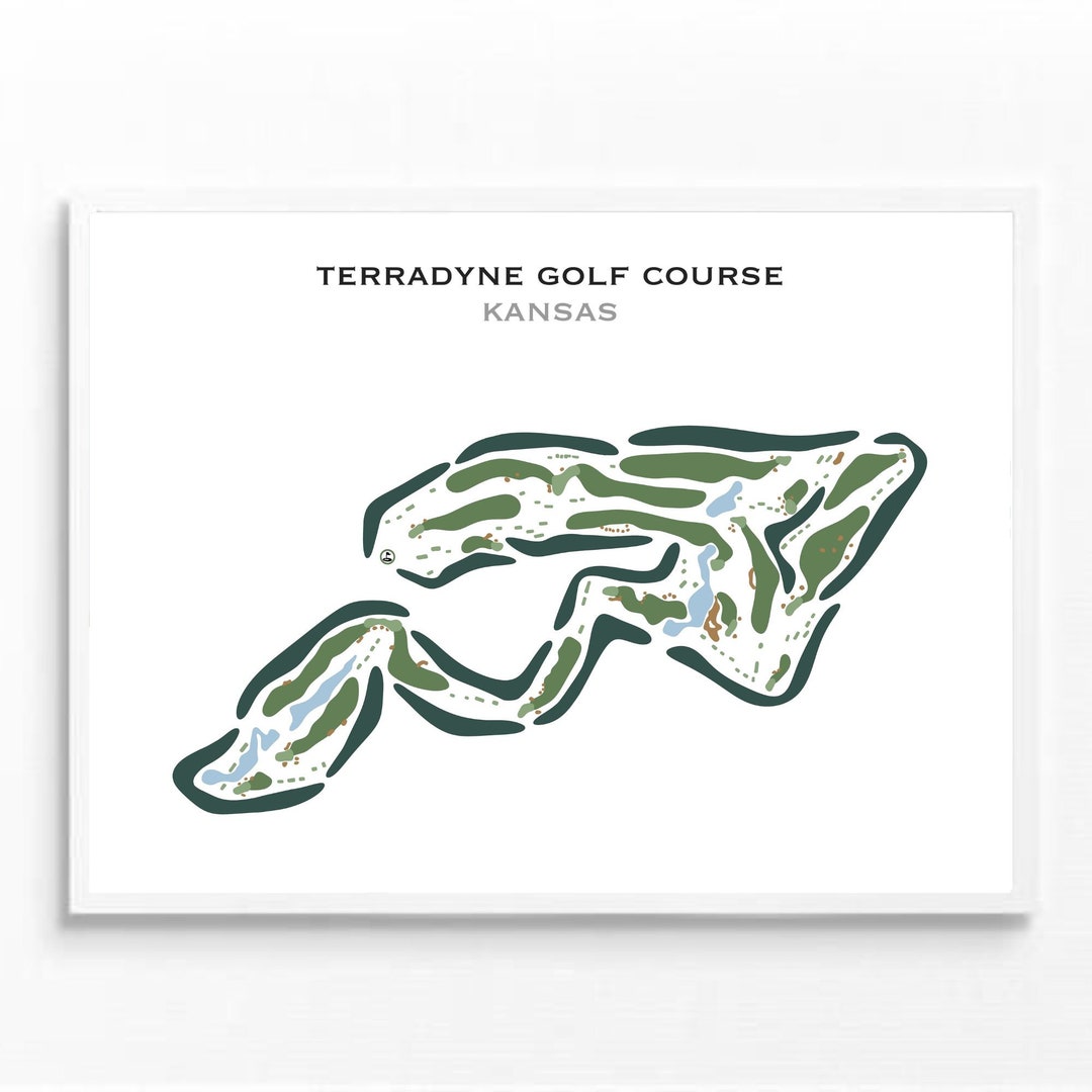 Terradyne Golf Course, Kansas |golf Course Map, Golf Map, Golfer Gift ...