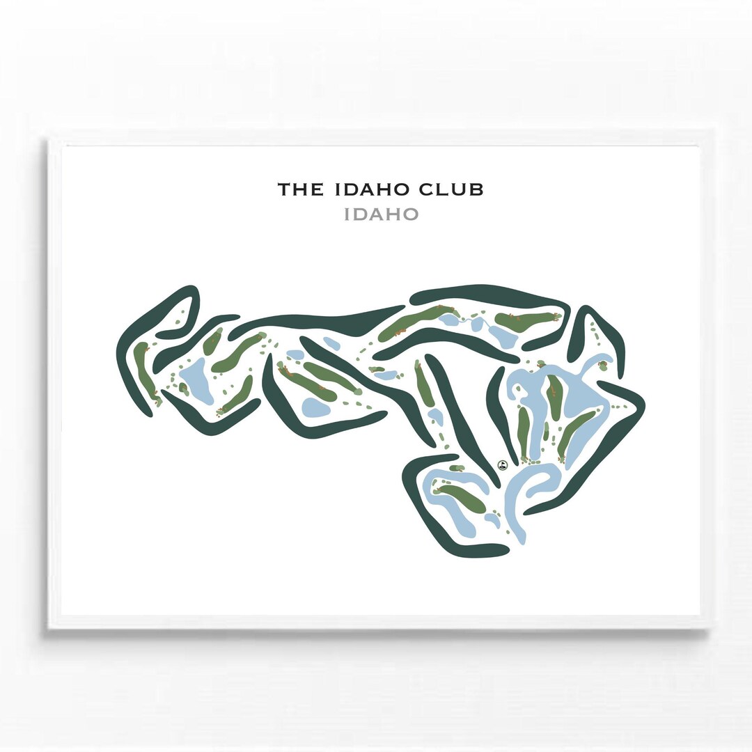 The Idaho Club, Idaho | Golf Course Map, Golf Map, Golfer Gift for Him ...