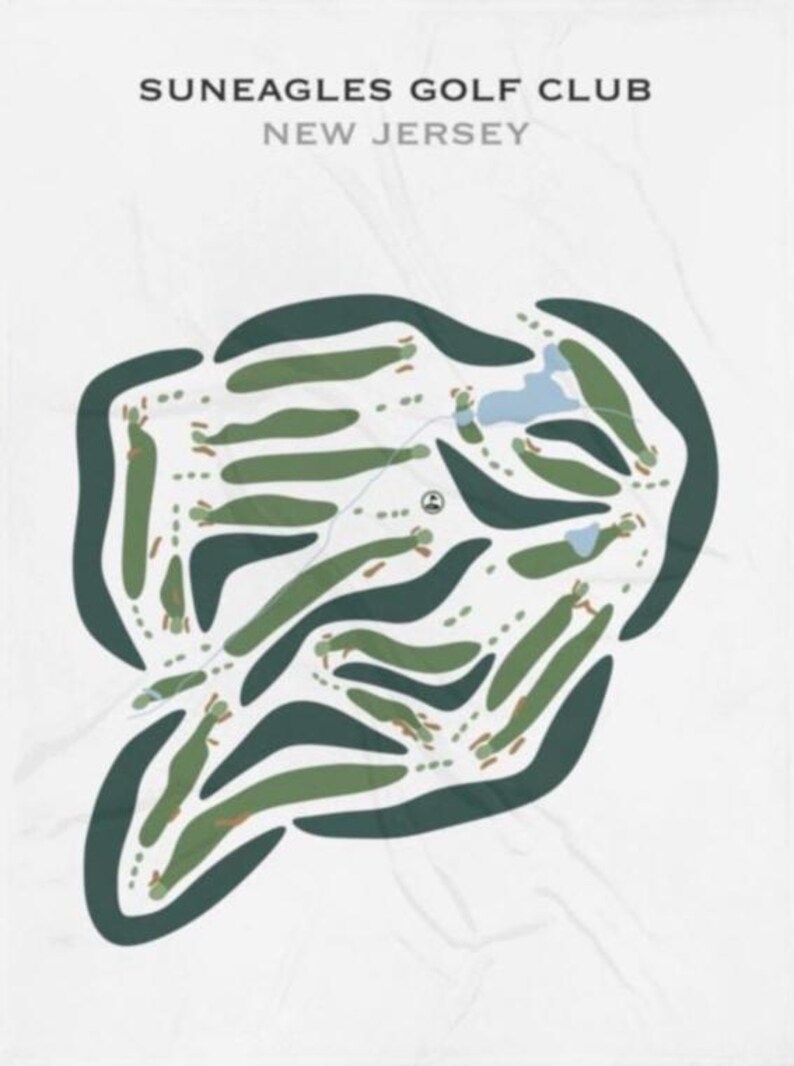 Suneagles Golf Club, NJ | Golf Course Map, Golf Map, Golfer Gift for ...