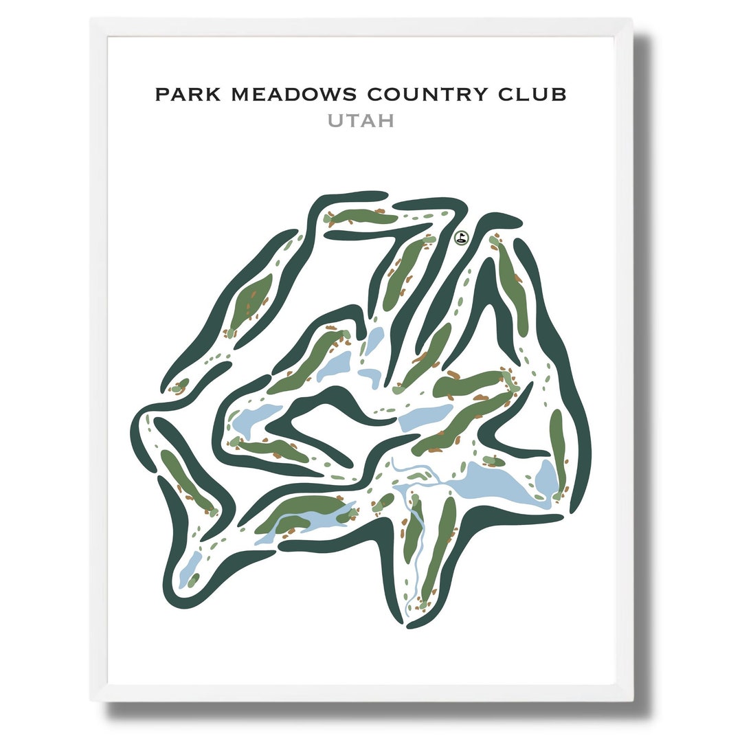 Park Meadows Country Club Golf Course Map Utah Golf Gifts - Etsy