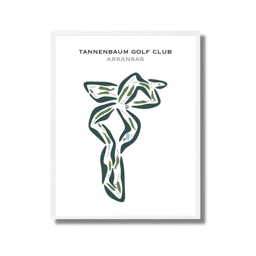 Tannenbaum Golf Club, AR | Golf Course Map, Golf Map, Golfer Gift for ...