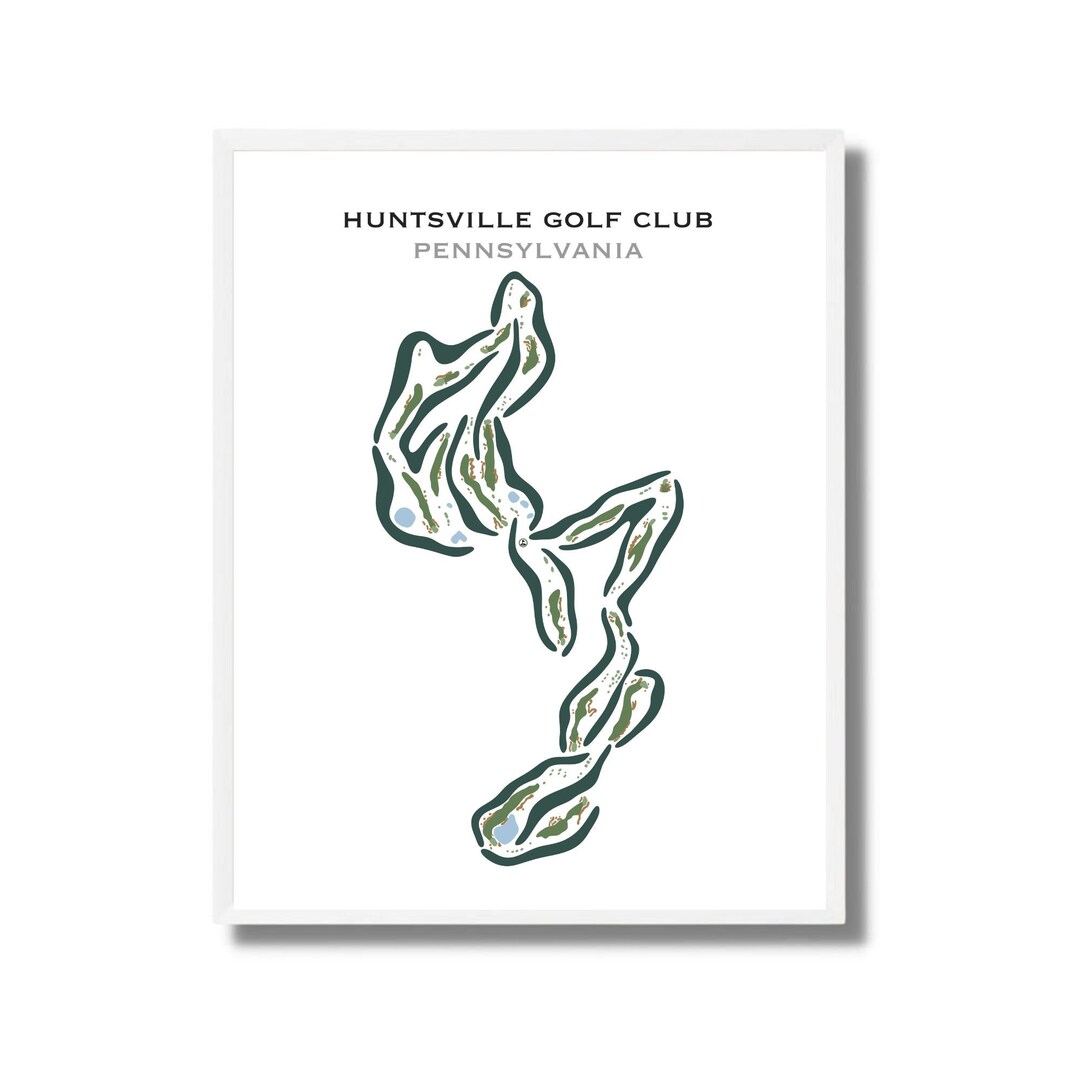 Huntsville Golf Club, PA | Golf Course Map, Golf Map, Golfer Gift for ...
