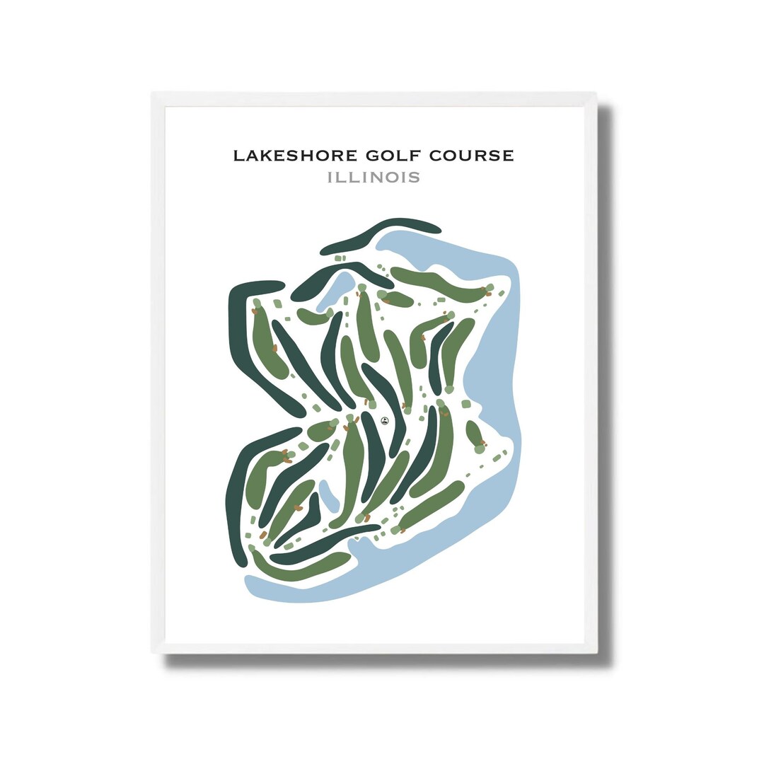 Lakeshore Golf Course, IL | Golf Course Map, Golf Map, Golfer Gift for Him, Scorecard Layout ...